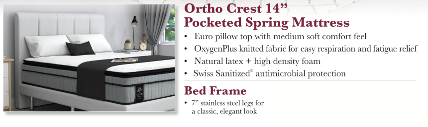 Ortho Crest Mattress And Bed Frame Bundle Deal - Buy Furniture Cheap ...